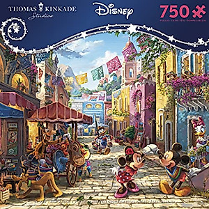Ceaco - Thomas Kinkade - Disney Dreams Collection - Mickey and Minnie in Mexico - 750 Piece Jigsaw Puzzle