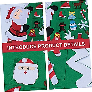 BESTOYARD 1Pc Felt Christmas Tree Santa Claus DIY Gift Felt Craft Christmas Tree Xmas Gifts DIY Felt Xmas Crafts Kids DIY Felt Tree Stocking Stuffers Bling Decor Earth Tones Child