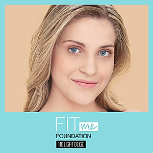 Maybelline New York Fit Me Matte + Poreless Liquid Foundation, Pouch Format, 102 Fair Porcelain, 1.3 Ounce