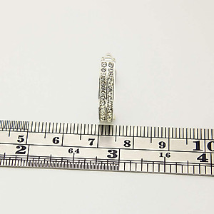 White Gemstone Fancy Curved Style Reverse Bar 925 Sterling Silver with Stainless Steel Belly Button Navel Rings