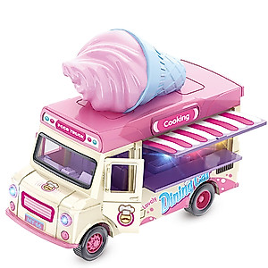 Liphontcta Toy Cars,Creative Decorative Models of Car Food Trucks Garden Sculpture Outdoor Decoration