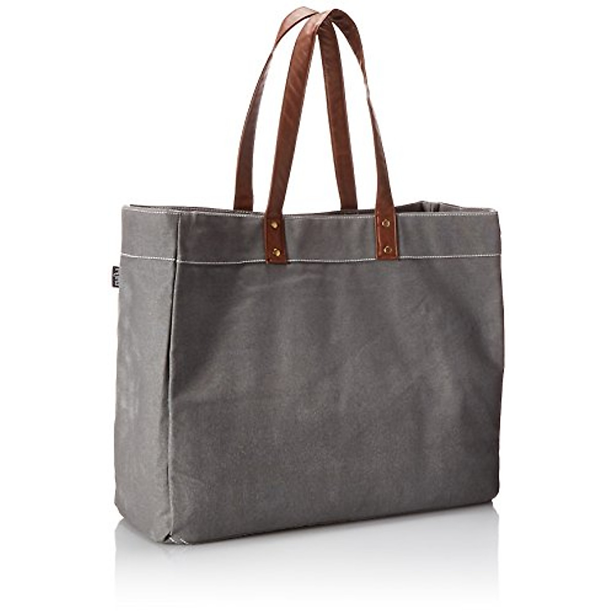maika Recycled Canvas Carryall Tote Bag, Waxed Ash