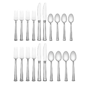Lenox Eternal 20-Piece Flatware Set, 3.20 LB, Metallic