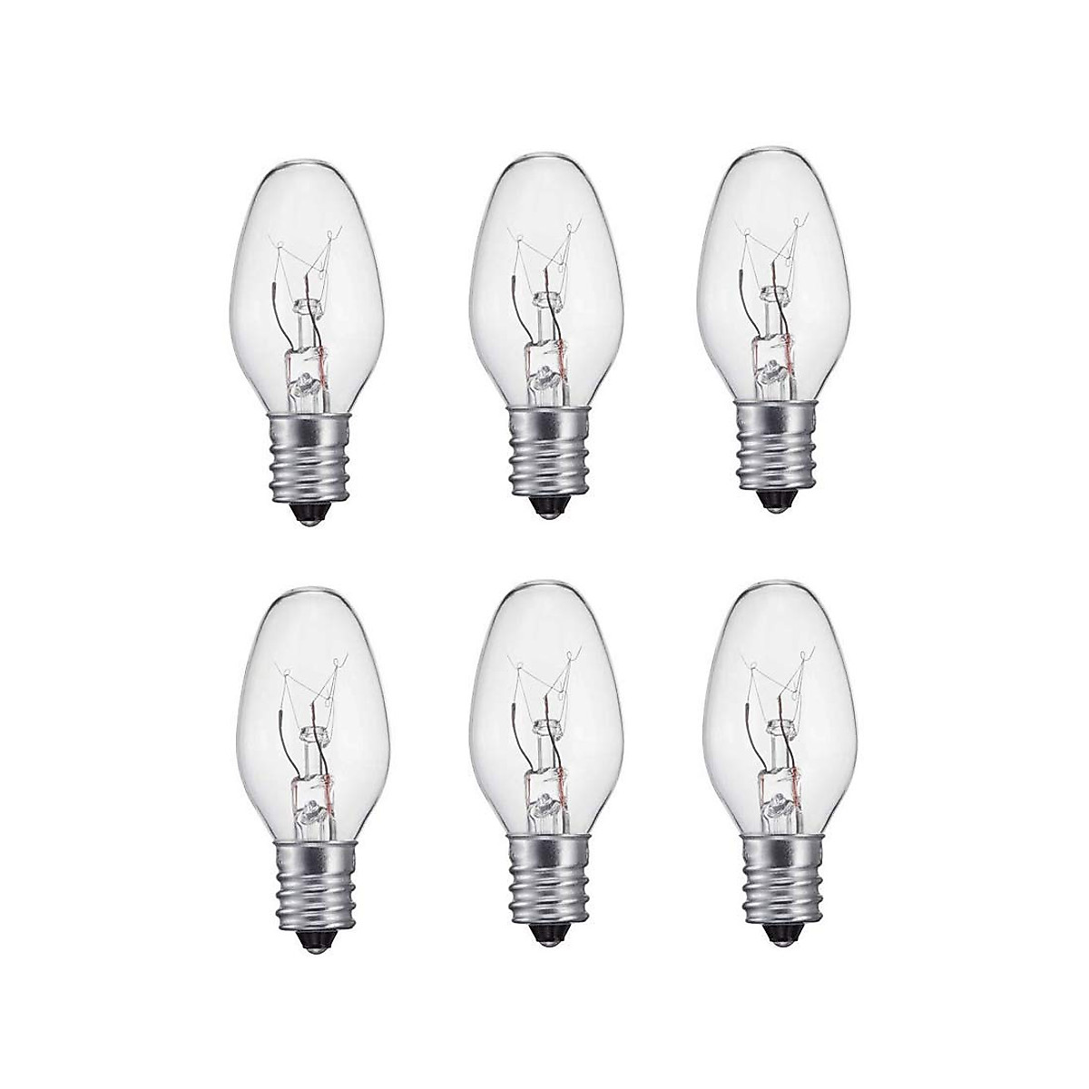 UI PRO TOOLS Night Light Bulb Replacement Clear Bulbs 120V - 6PC