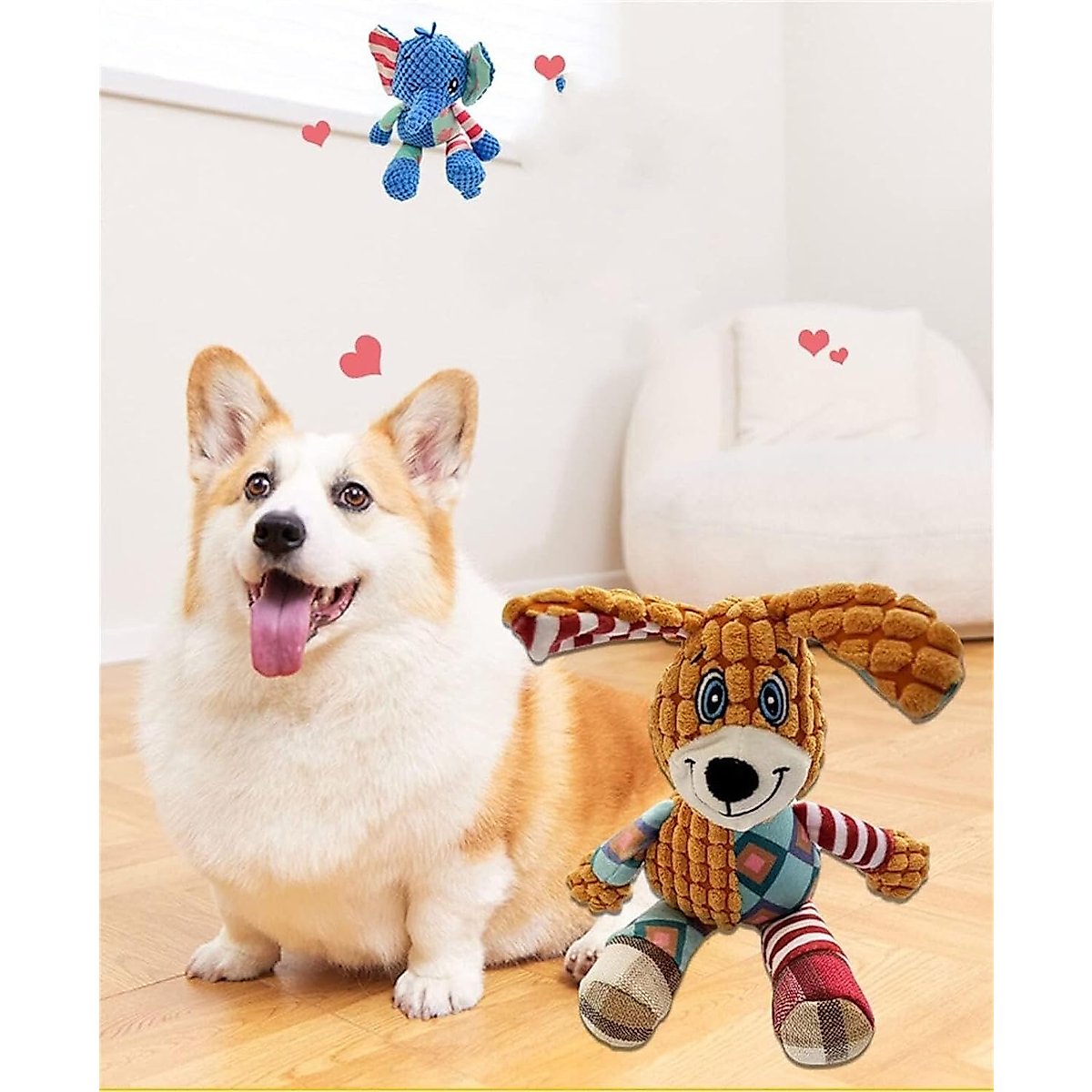 Immortal Squeaker Plush Toy, Robust Pig - Immortal Squeaker Plush Toy for Aggressive Chewers, Indestructible Squeaky Toys for Aggressive Chewers, Invincible Robust Pig Dog Chew Toys (Pig+Dog)