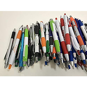 Closeouts For Less 175 Lot Misprint Ink Pens, Ball Point, Plastic, Retractable