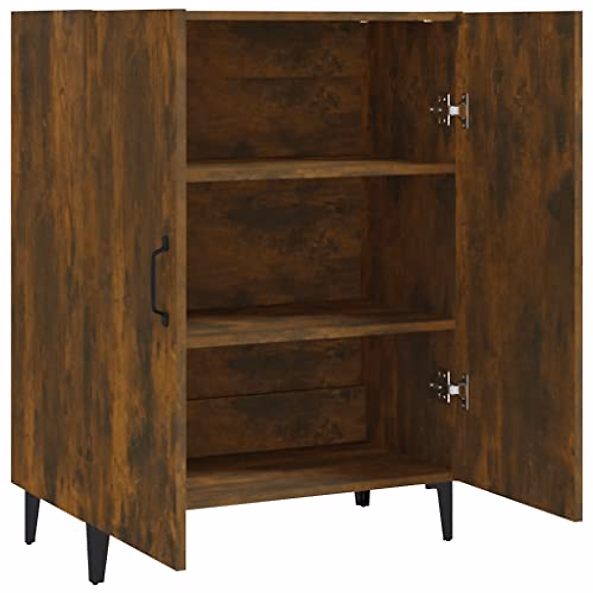 Natulvd Kitchen Sideboard Buffet Cabinet with Double Doors, Industrial Medical Cupboard Console Table Coffee Bar Cabinet for Entryway, Living Room, Dining Room - Rustic