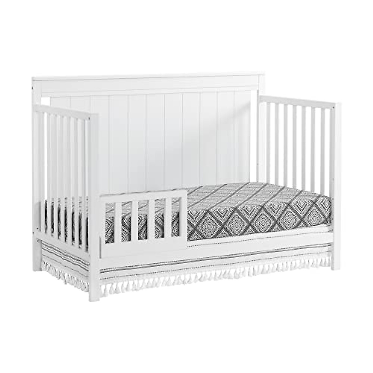 Oxford Baby Lazio 4-in-1 Convertible Crib, Snow White, GreenGuard Gold Certified