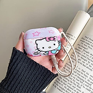 Anime Pattern Compatible with AirPod Pro 2nd Case, Anime Airpod Case for Boys Girls Teens, IMD Full Body Protection Shockproof Cover with Lanyard for Apple AirPod Pro 2nd (Marie Cat)