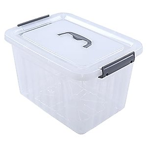 Innouse 12 Qt Storage Container with Lid, 1 Pack Latching Box, Clear Bin with Handle