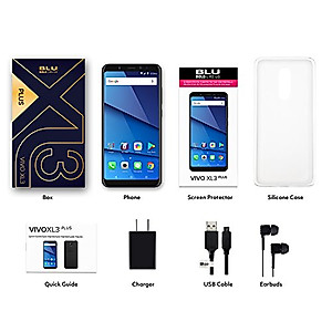 BLU Vivo XL3 Plus - 6.0” HD+18:9 Display Smartphone with Qualcomm Snapdragon – Black