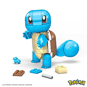 Mega Pokémon Building Toys Set Build & Show Squirtle with 199 Pieces, Articulated and Poseable, 4 Inches Tall, for Kids