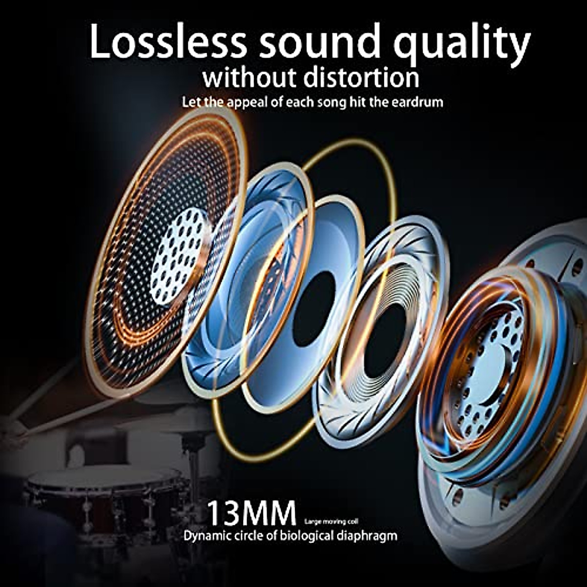 Wireless Earbuds Bluetooth 5.3 with Deep Bass Mic Noise Reduction IPX7 Waterproof Lightning Connector Beats Earbuds Wireless Pro with Charging Case Earbuds with Microphone for Android iPhone White