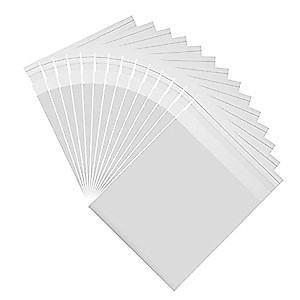 Crystal Clear Resealable Recloseable Cellophane/SelfSeal Bags for Bakery, Snacks, Candle, Soap, Cookie, Jewelry, Cards.(100 Pack) (9''X12'')…