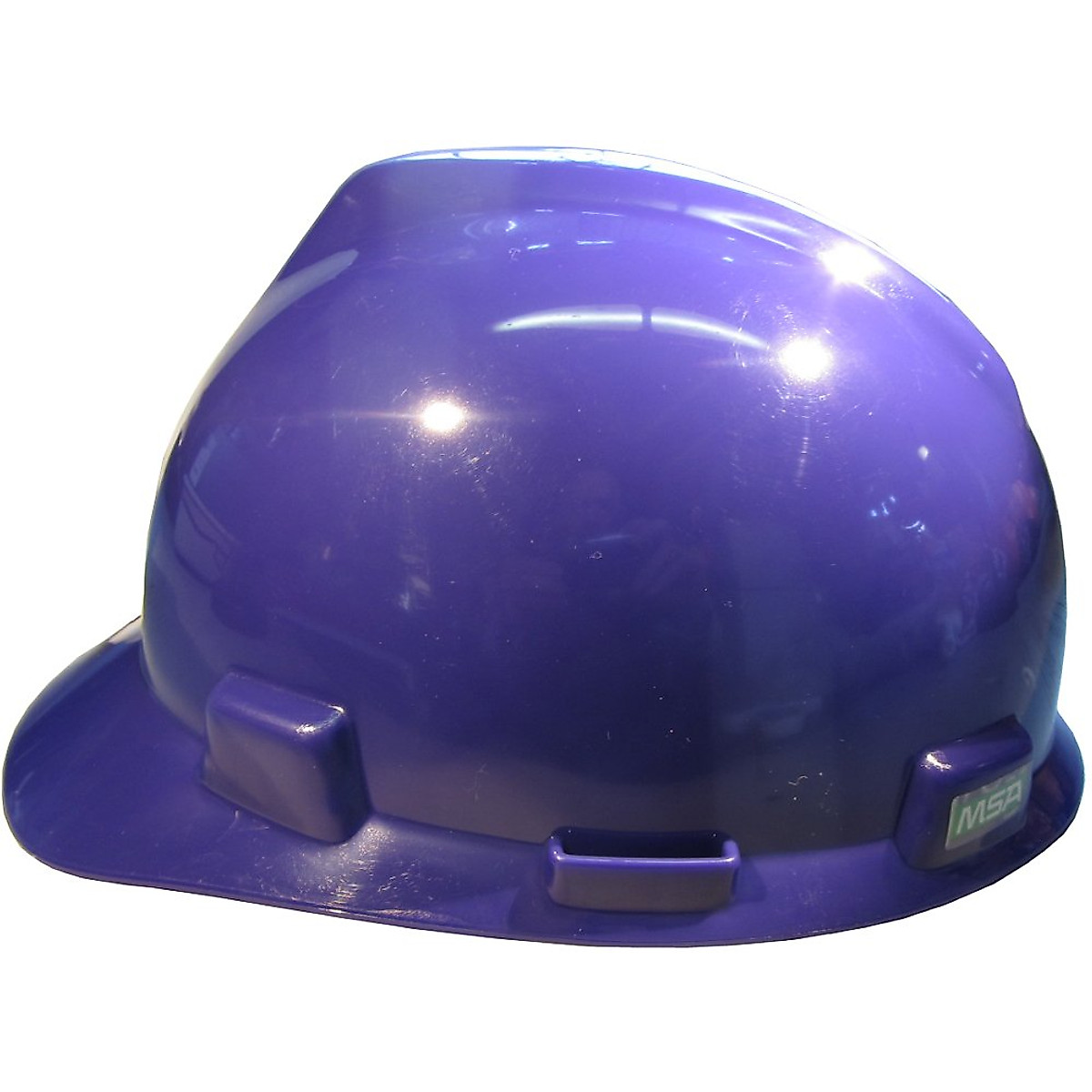 MSA V Cap Style Hard Hats w/FasTrac III Suspensions and Handy Tote Bag - Purple