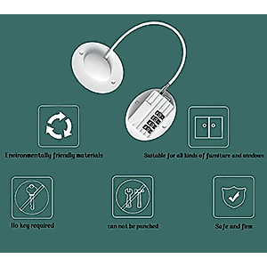 Refrigerator lock/refrigerator cabinet password lock/drawer safety lock, no key required, children's refrigerator cabinet door lock, two installation methods, more secure (White)