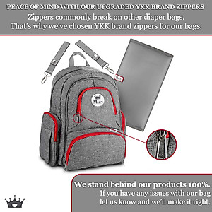 Baby Diaper Bag Backpack with YKK Zippers for Girls and Boys, Large Waterproof Diaper Backpack Organizer with Stroller Straps,Baby Wipes Pocket and Infant Changing Pad, Perfect for Baby Showers