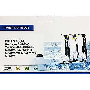 Search4Toner Compatible Replacement for Brother TN760, with New Chip, Replaces TN-760, HL-L2350DW, HL-L2370DW, Lower Cost Alternative to Name Brand, Overall Defect Rates Less Than 1%