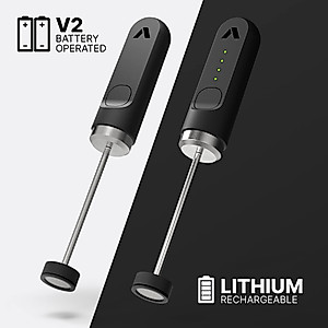 Subminimal Performance Milk Foamer - NanoFoamer V2 Handheld Milk Frother | NEW Edition | Rechargeable, Dual-Speed, Stainless Steel | Microfoamed Milk in 30 Seconds, Barista-Style Coffee Drinks at Home