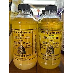 Old Craftsmen's Lemon Oil with Bees Wax Wood Furniture Polish 8oz