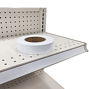Decorative Gondola Shelving Vinyl Insert for Ticket Channel 130 FT. x 1.25 in. - 5 Pack, White