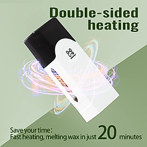 Waxfans Roll on Wax Kit, Hair Removal Waxing Kit, Wax Roller for Larger Areas of the Body, Home Waxing Kit for Women and Men, Sensitive Skin Friendly (White)