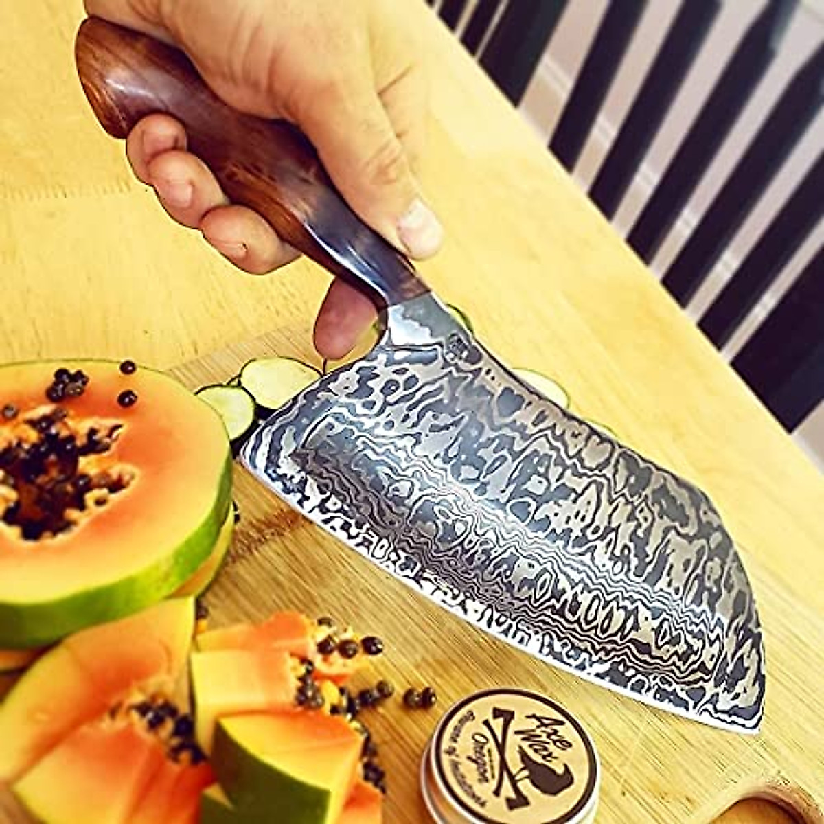 Axe Wax Premium Blade Care - 2oz (60ml) of Quick-Drying Wax for Protecting and Restoring Axes, Knives, EDC, Damascus, San-Mai, Carbon Steel, Gun Stocks, Knife, Wood Cutting board, Leather, and More