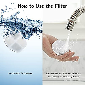 TICAIT Cat Water Fountain, 84oz/2.5L Automatic Pet Water Dispenser, BPA-Free, Ultra-Quiet Smart Pump with LED Light Water Bowl for Cats Dogs Multiple Pets (2 Filters Adapter)