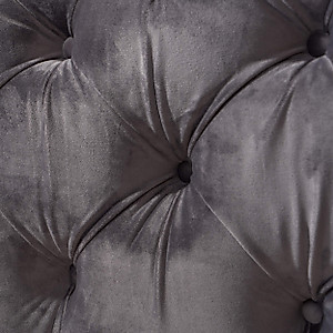 Christopher Knight Home Piper Velvet Ottoman, Grey