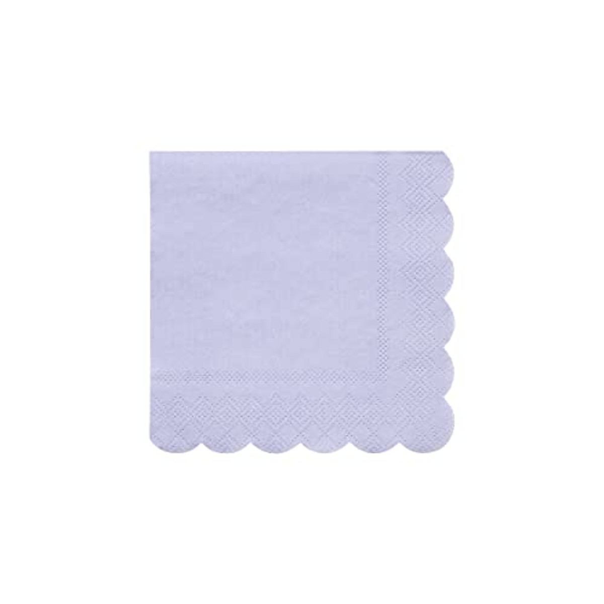 Meri Meri Disposable Paper Napkins (Pack of 20), Scalloped Edge, 2 Sizes, 15 Colors, Party Napkins