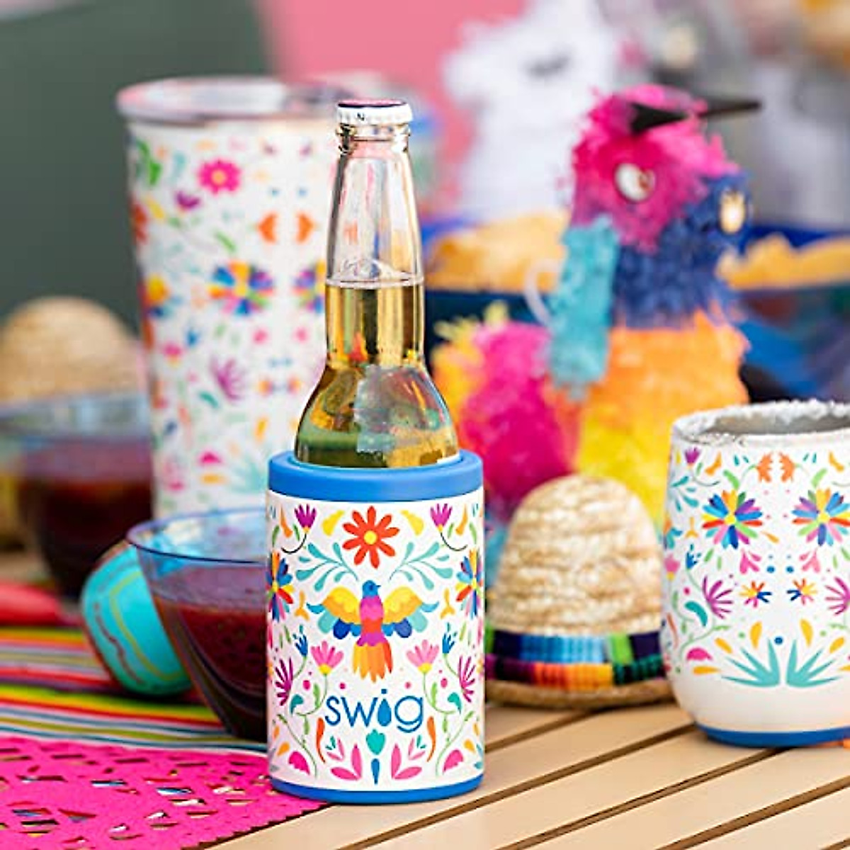 Swig Life Standard Can + Bottle Cooler, Stainless Steel, Dishwasher Safe, Triple Insulated Can Sleeve for Standard Size 12oz Cans or Bottles in Confetti Print