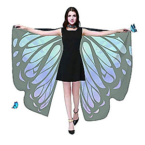 Shireake Baby Halloween/Party Prop Soft Fabric Butterfly Wings Shawl Fairy Ladies Nymph Pixie Costume Accessory … (168x135CM, Star sky)