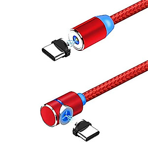 Crozziz 360°Rotating Magnetic Phone Cable Adapter Connector Tips Head for Type-c