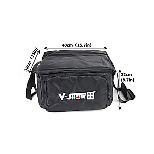 V-Show Portable Carry Bag for Wireless Battery Uplights - Durable Soft-Sided Bag for 4 Freedom Par Light fixtures, for DJ Wedding Party Par light