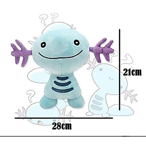 OMG ALL STORE Axolotl Plush Salamander Toy Fun and Soft Plush Stuffed Toy for Game Fans Gift Soft Stuffed Pillow Doll for Kids and Adults (8 Inch) (Blue)