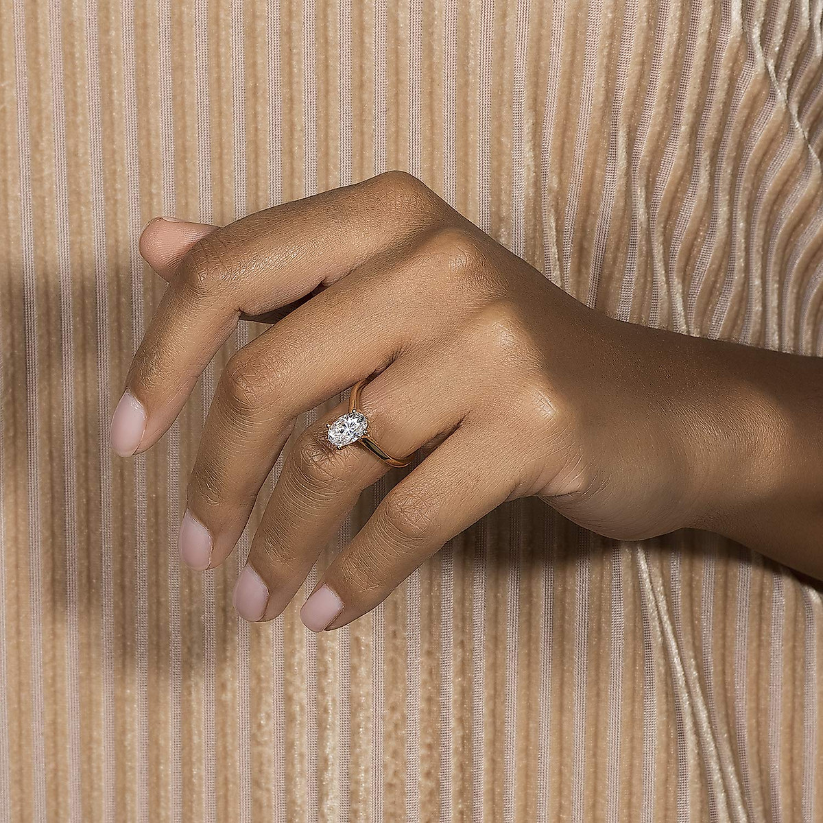 Moissanite by Charles & Colvard 10x6mm Elongated Oval Engagement Ring-size 9 2.30ct DEW