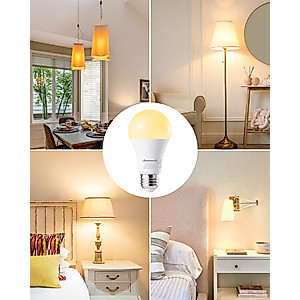 DEWENWILS 4-Pack Dimmable LED A19 Light Bulb, 800 Super Bright, 2700K Soft Warm Light Bulb, 10W (60 Watt Equivalent) LED Bulb, E26 Medium Screw Base, UL Listed