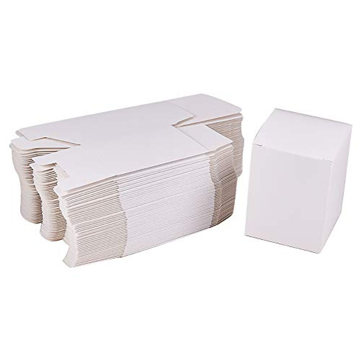 BENECREAT 60PCS Gift Boxes White Paper Boxes Party Favor Boxes 2.5x2.5x3 with Lids for Wedding Party Favors, Festival Gift Wrapping