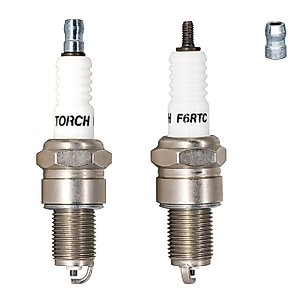PK2 TORCH F6RTC Spark Plug Replace for NGK 7131 BPR6ES Spark Plug, for Bosch WR6DC WR7DC Spark Plug, for Champion RN9YC RN10YC Spark Plug,for Denso W20EPR-U Spark Plug,for MTD 951-10292/751-10292,OEM