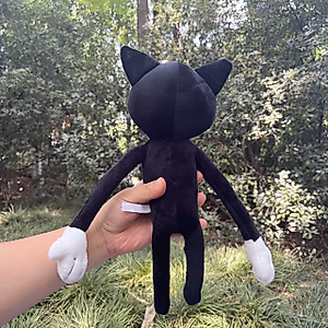 Dr.STONE Siren Head Plush Toys Limbs Movable Plush Toy Anime Black cat and Dog Doll Whistle Man Funny Doll，Plush Toys for Home Party Gift Birthday Gift(Black cat