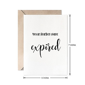MAGJUCHE Your Forties Have Expired Card, Funny 50th Birthday Card For Men And Women, 50 Years Old Card For Sister, Brother, Mom, Dad