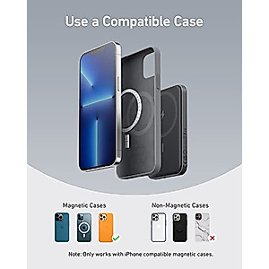 Anker 621 Magnetic Battery (MagGo), 5000mAh Magnetic Wireless Portable Charger with USB-C Cable, Only Compatible with iPhone 14/14 Pro/14 Pro Max, 13/12 Series. (Black)