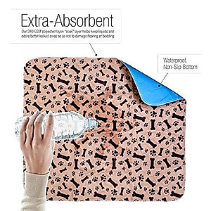 Super Absorbent Washable Pee Pads for Dogs Large 35 x 31 (2-Pack) Puppy Pads pet Training Pads Reusable Pee Pads for Dogs 100% Waterproof Dog Puppy Pee Pads Extra Large Wee Wee Pads for Dogs pet Peed