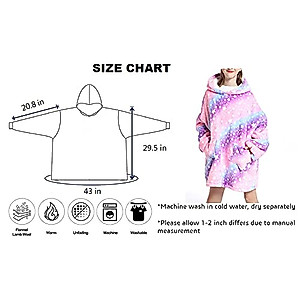 Shamdon Home Collection Blanket Hoodie Women,Wearable Hoodie Blanket,Sherpa Fleece Oversized Hoodie Blanket with Hood for Adult Teen