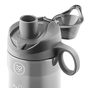 Pogo BPA-Free Tritan Plastic Water Bottle with Chug Lid, 32 Oz, Grey