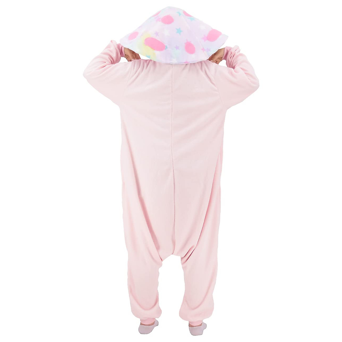 XIGUAGUO Adult Cartoon Mushroom Onesie Costume Animal Cosplay Christmas Homewear Pajamas Sleepwear for Women and Men