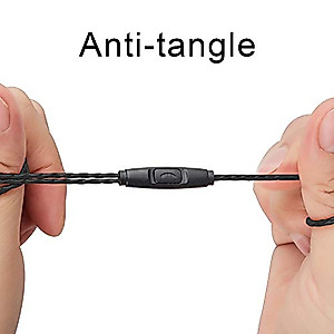 3 Packs Earbud Headphones with Remote & Microphone, findTop in Ear Earphone Brass Sound Noise Isolating Tangle Free for iOS and Android Smart Phones, Laptops