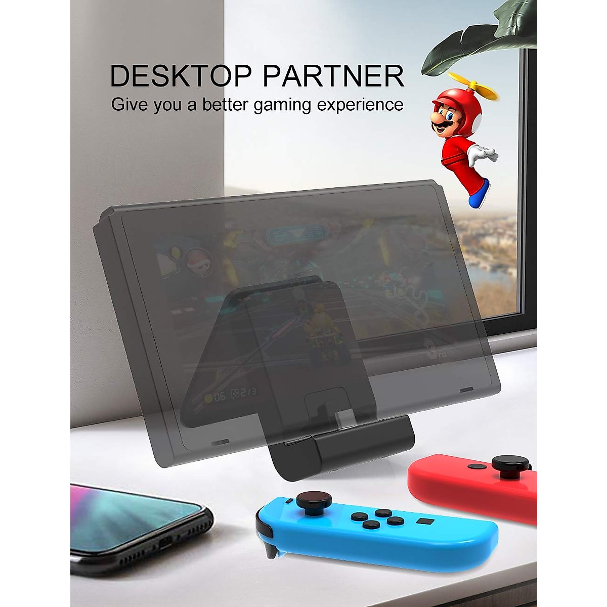 Switch TV Docking Station for Nintendo,Switch OLED Dock, Portable Adjustable Charging Dock 4K HDMI USB 3.0 Port Replacement with USB C Charging Cable for Official Nintendo Switch and Newest OLED Model