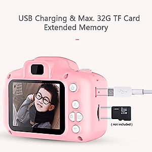 dsfen 1080P High Resolution Kids Digital Camera Mini Video Camcorder with 13 Mega Pixels 2 Inch Large IPS Display Screen for Boys Girls