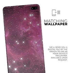 DesignSkinz Glowing Pink Nebula Protective Vinyl Decal Wrap Skin Cover Compatible with The Samsung Galaxy S20 (Screen Trim & Back Glass Skin)